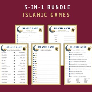 5 Games Islamic Bundle, Printable Islamic Family Games, Fun Islamic ...