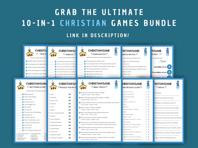 Printable Bible Riddles Game for Christians, Digital Download, Faith ...