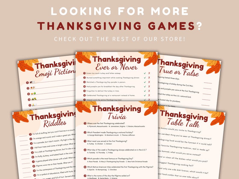 Thanksgiving Would You Rather Game | Fun Family Games | Printable ...
