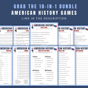 American History Emoji Pictionary Game: US Trivia (digital PDF) - Etsy