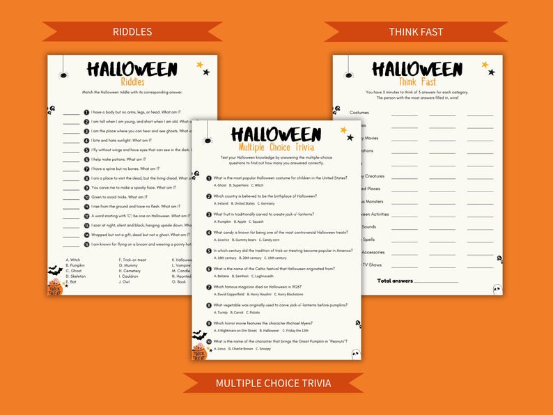 15-in-1 Halloween Games Bundle Printable, Fun Family Bonding Activity ...