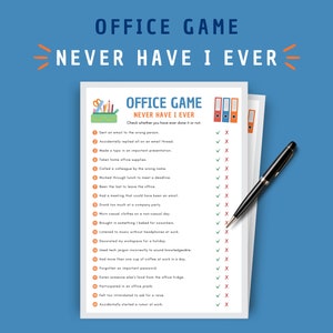 Office Games Never Have I Ever, Printable Team Building Game, Work ...