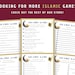 Islamic Riddles Game Digital Download Printable Muslims Trivia Family ...