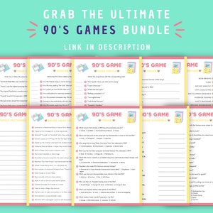 90s Movie Match Game | Instant Download | Printable 90s Trivia | Retro ...