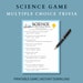 Printable Science Multiple Choice Trivia Game | Digital Download ...