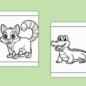 100 Cute Safari Animals Coloring Pages Bundle, Printable Kids Coloring ...