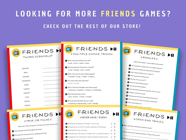 Friends Never Have I Ever Game | Instant Download Printable | Fun Party ...