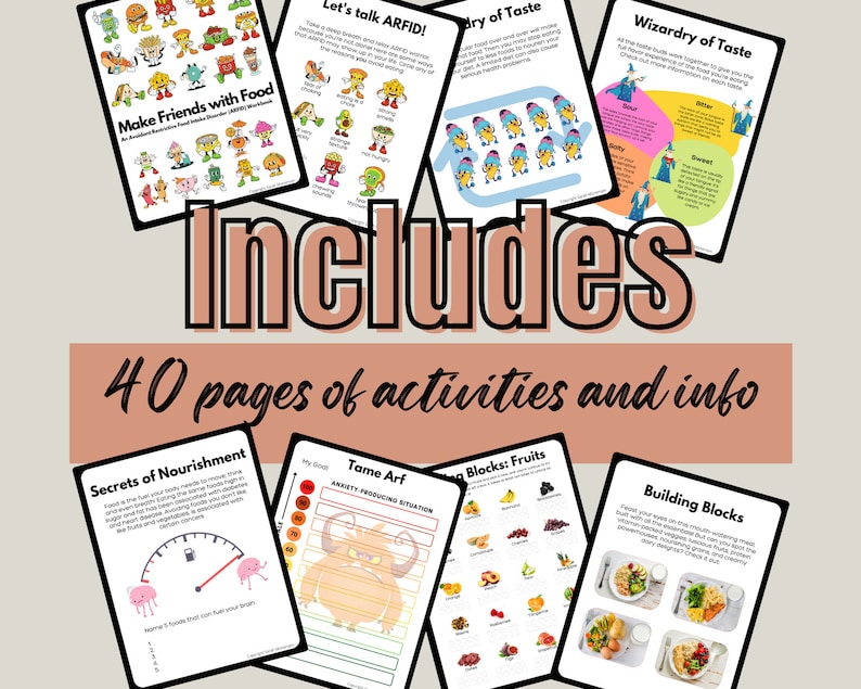 ARFID Workbook **updated for Younger Kids** - Etsy