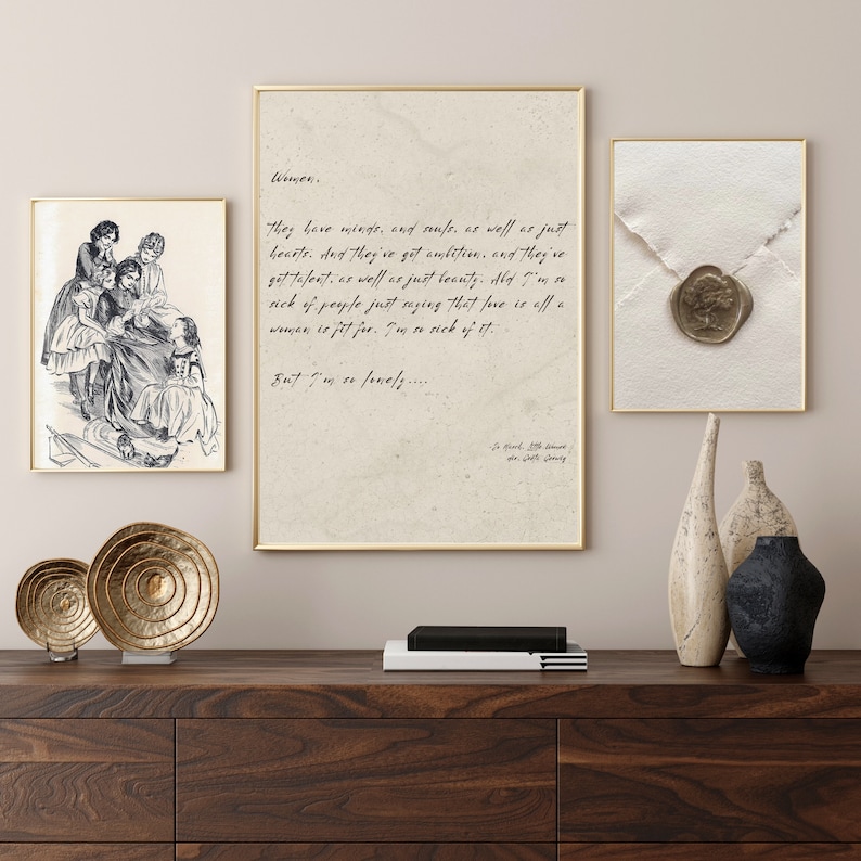Jo's Monologue Little Women Wall Decor Louisa May Alcott Art Little ...