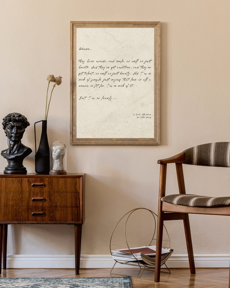 Jo's Monologue Little Women Wall Decor Louisa May Alcott Art Little ...