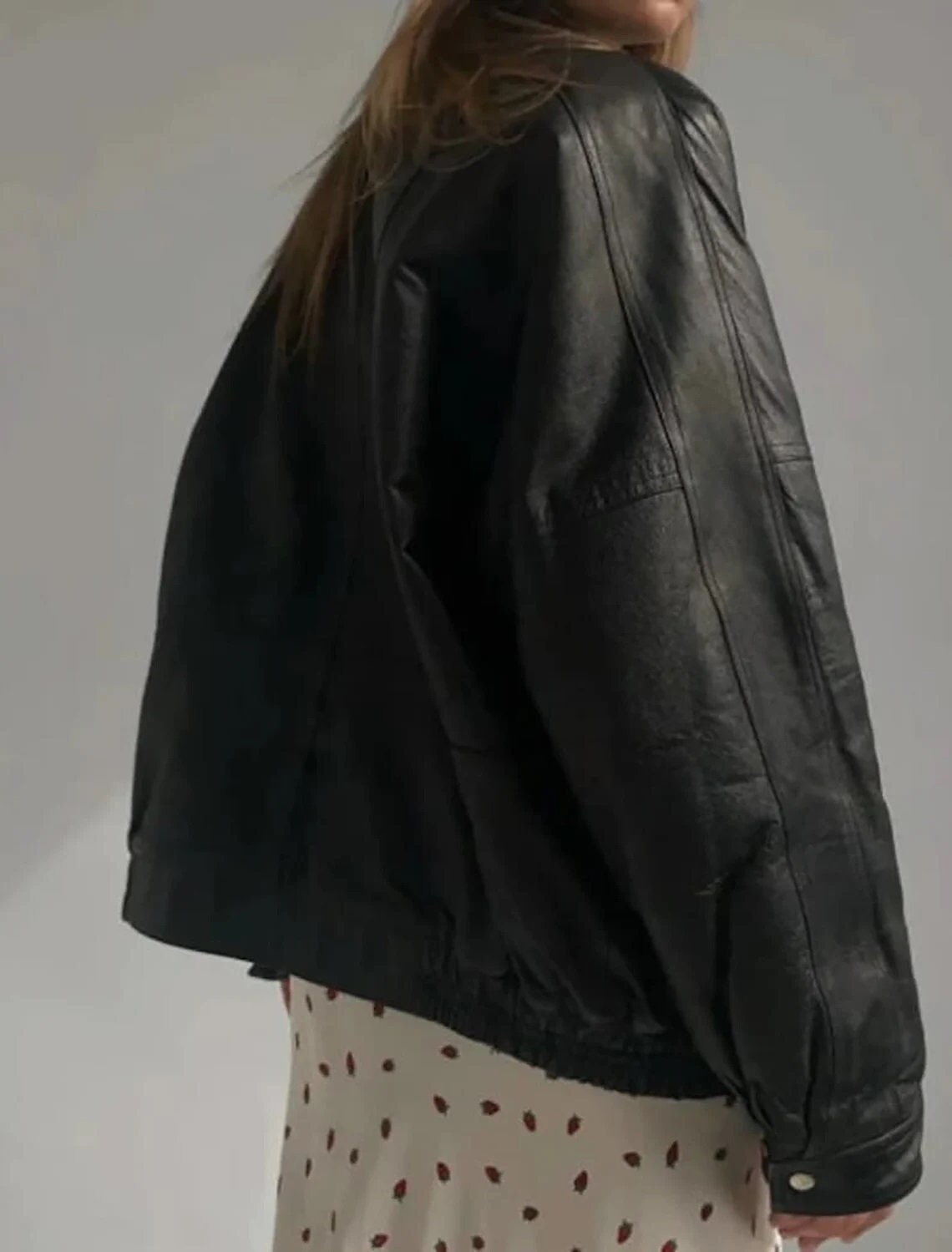 Handmade Women Leather Jacket Oversized Black Jacket Bomber - Etsy