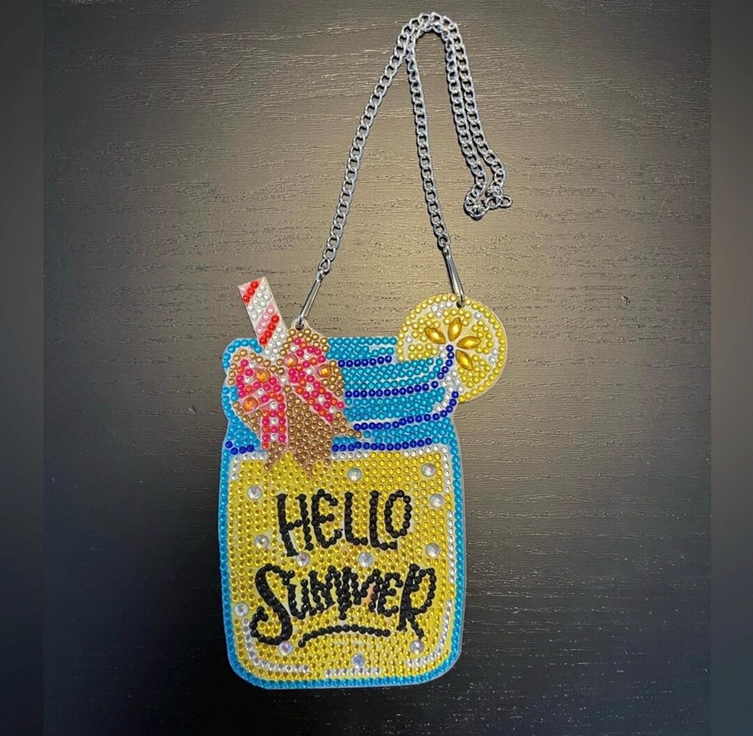 Hello Summer Hanging Sign Diamond Painted - Etsy