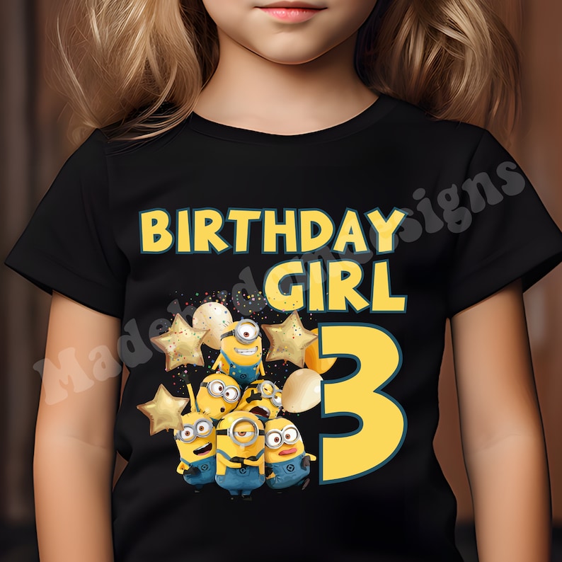 Minion Birthday Svg, Canva Template Editable, Birthday Shirt, Minion ...