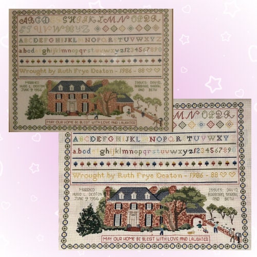 Traditional Cross Stitch Sampler Replicas - Etsy