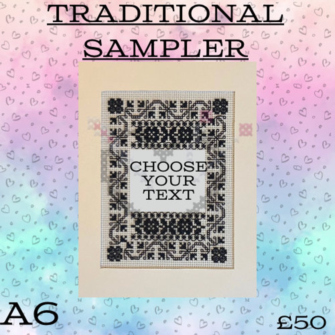 Traditional Cross Stitch Sampler small - Etsy