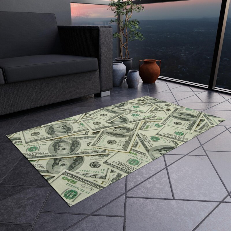 100 Dollar Bill Rug - Etsy