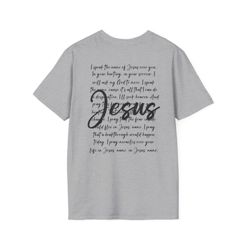 Double-sided Jesus Cross T-shirt, I Speak the Name of Jesus, Faith ...