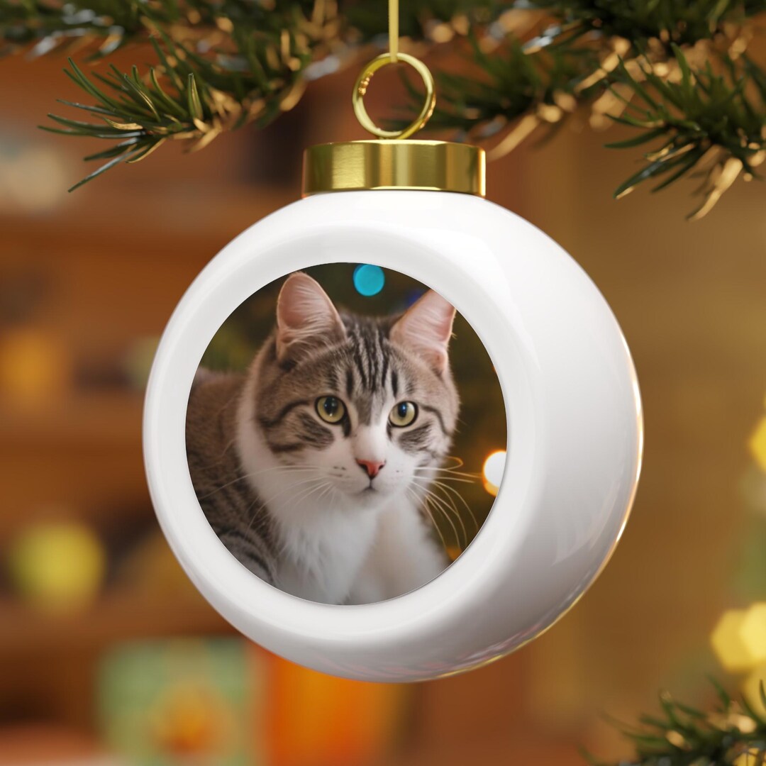 Personalized Round Christmas Ball Ornament | Custom Photo Ornament ...