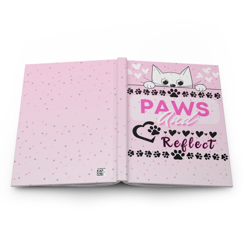 Cat Paws and Reflect Hardcover Youth Notebook Journal Matte | Cute ...