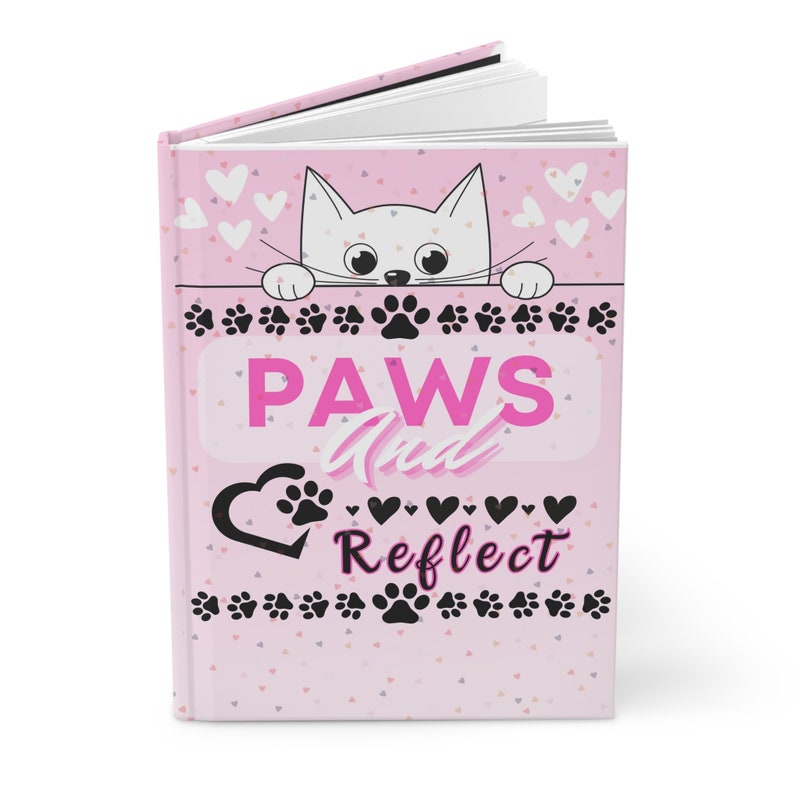 Cat Paws and Reflect Hardcover Youth Notebook Journal Matte | Cute ...