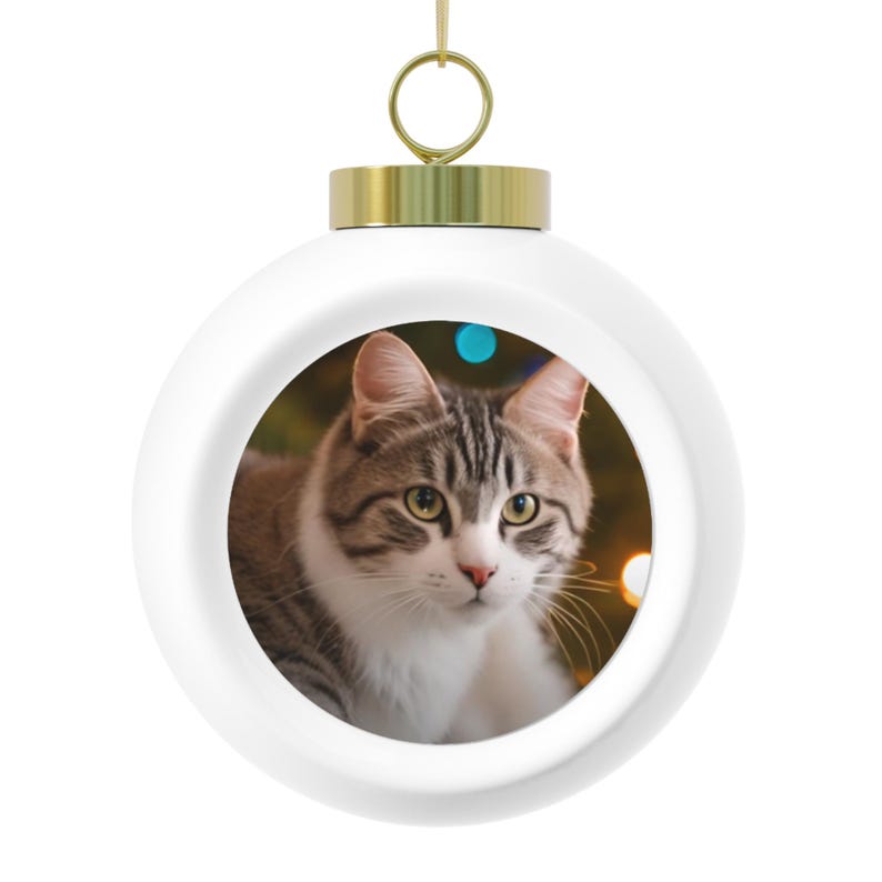 Personalized Round Christmas Ball Ornament | Custom Photo Ornament ...