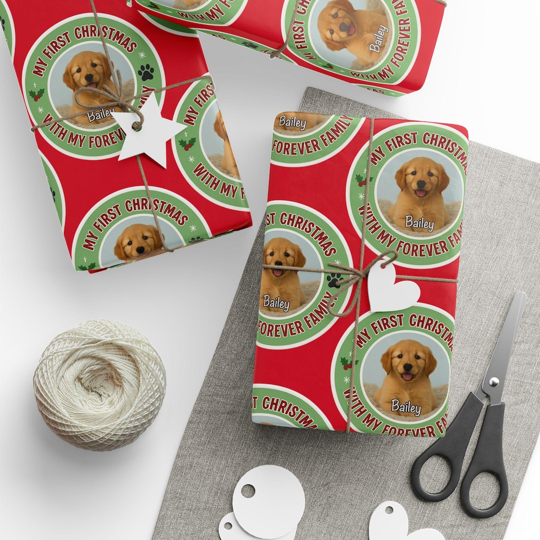 Personalized Pet Photo Wrapping Paper - Specialty-themed Christmas Gift ...
