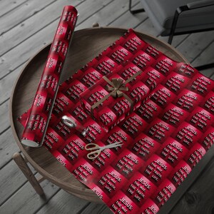 Dark Red Gift Wrapping Paper With Brick Background - 'jesus, the Way ...