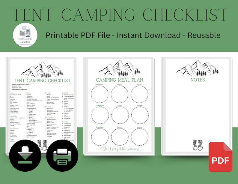Tent Camping Checklist, Packing Checklist, Camping Organization, Tent ...