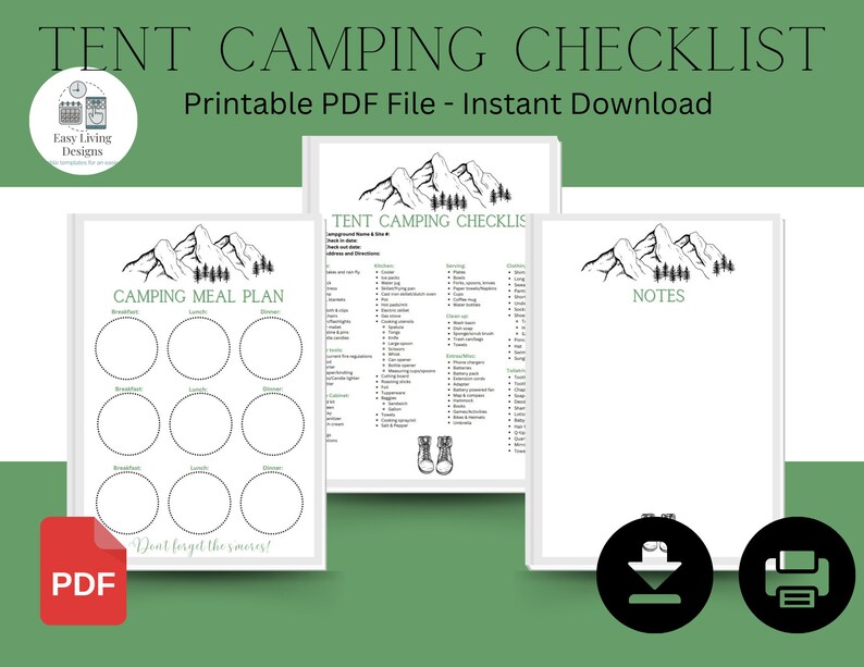 Tent Camping Checklist, Packing Checklist, Camping Organization, Tent ...