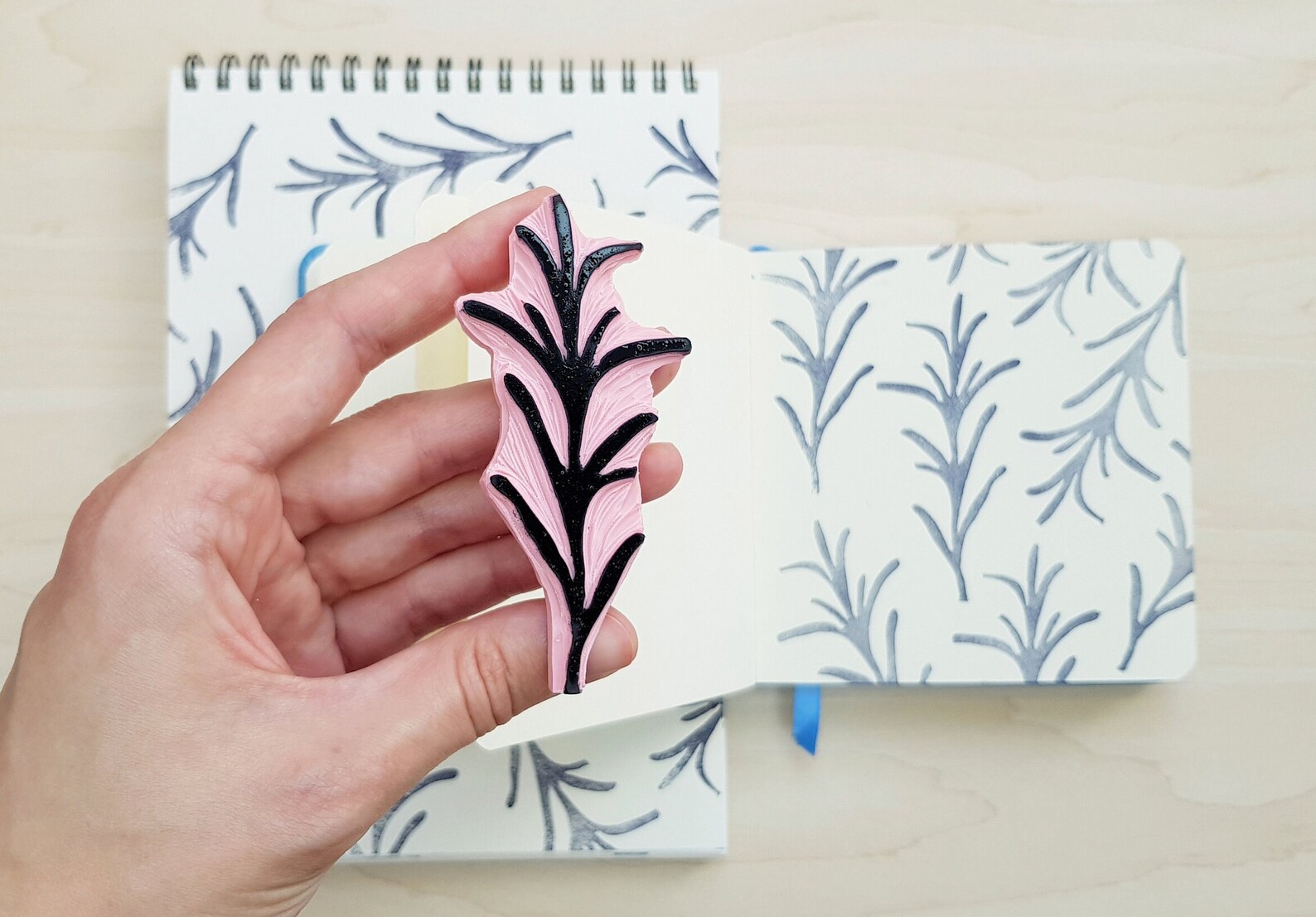 Rosemary Twig Rubber Stamp for Labelling Handmade Hair Shampoo and ...