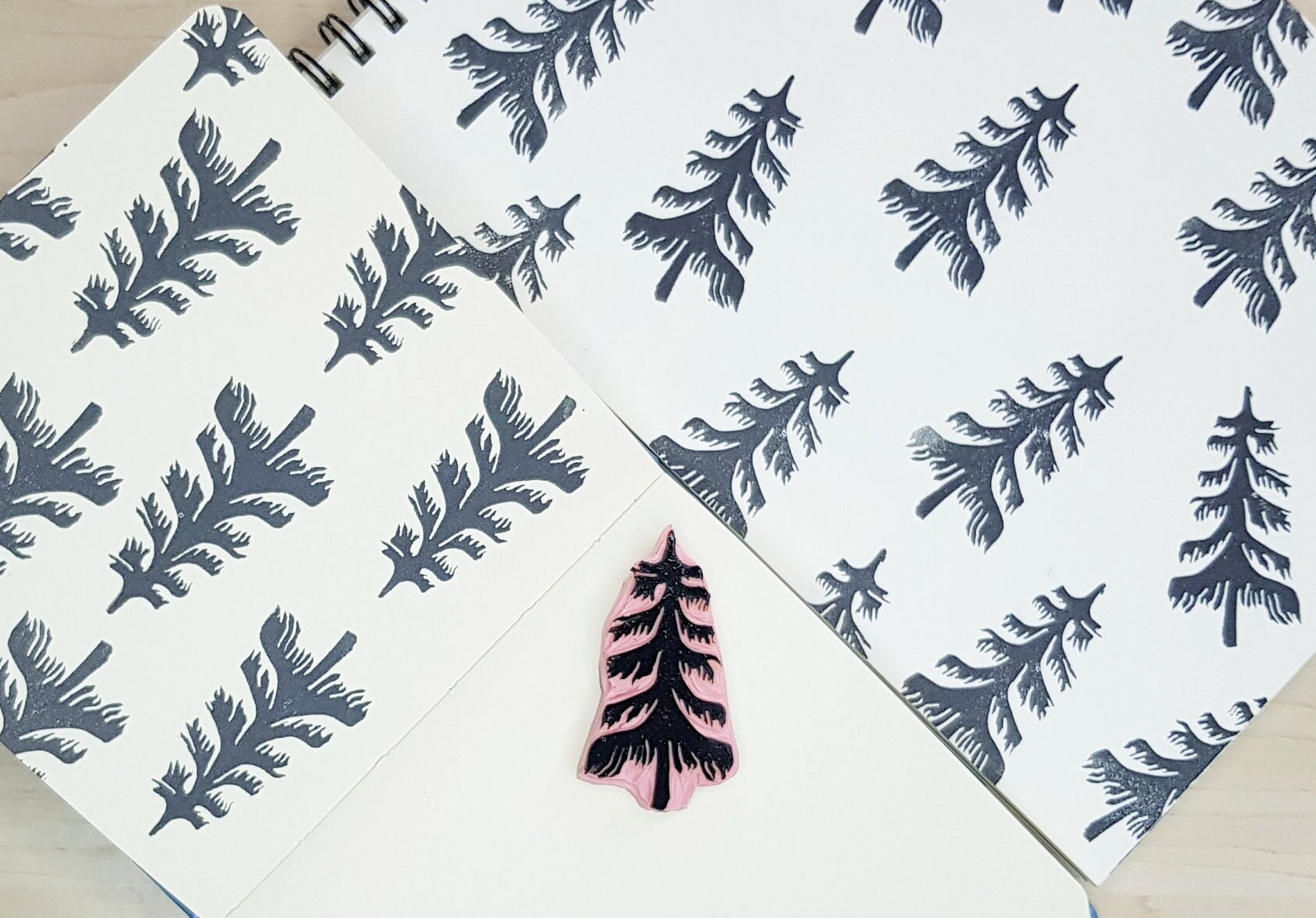 Spruce Decor Stamp to Embellish Gift Box Craft Christmas Tree - Etsy