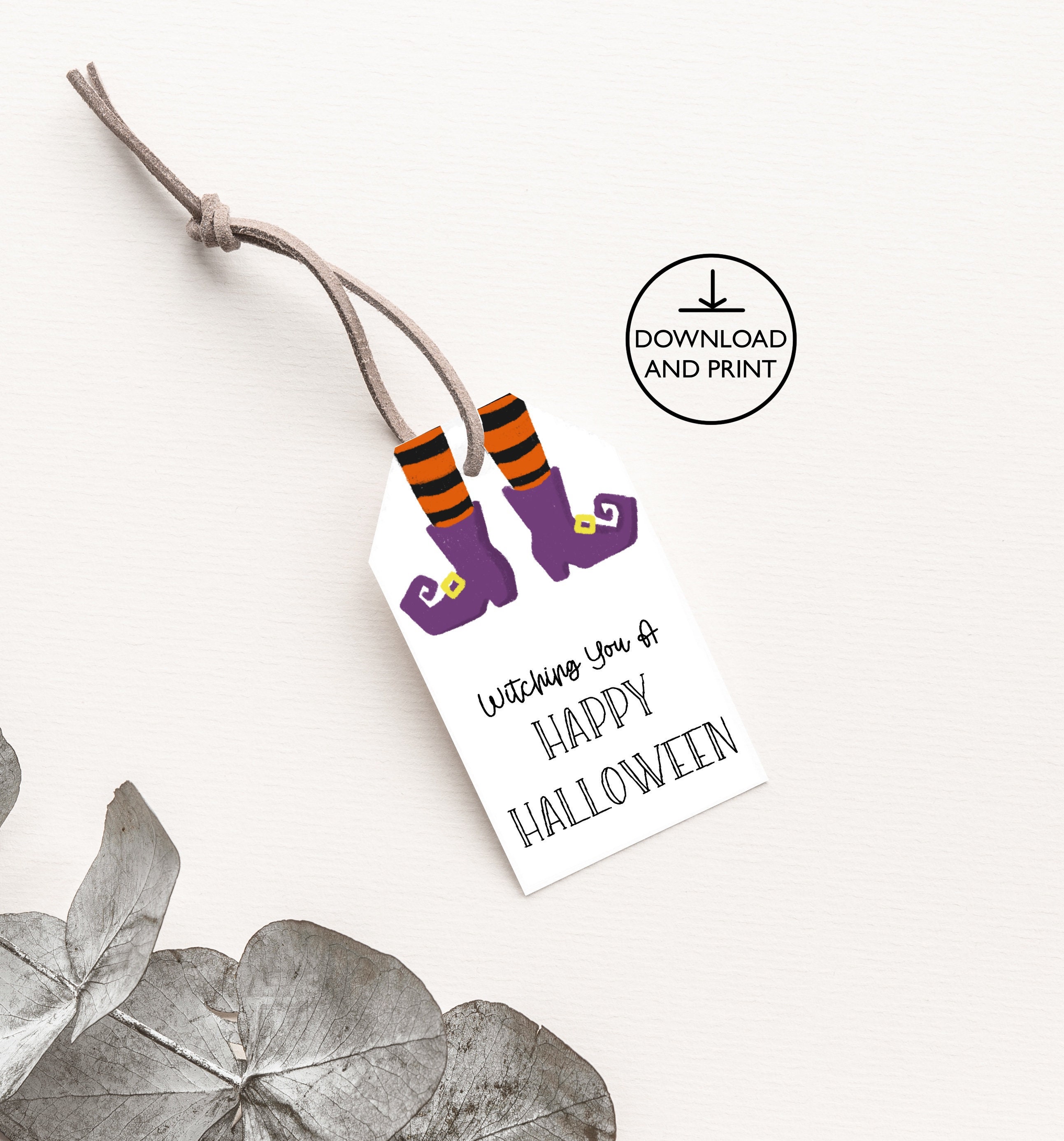 Printable Halloween Gift Tags | Witching You a Happy Halloween - Etsy