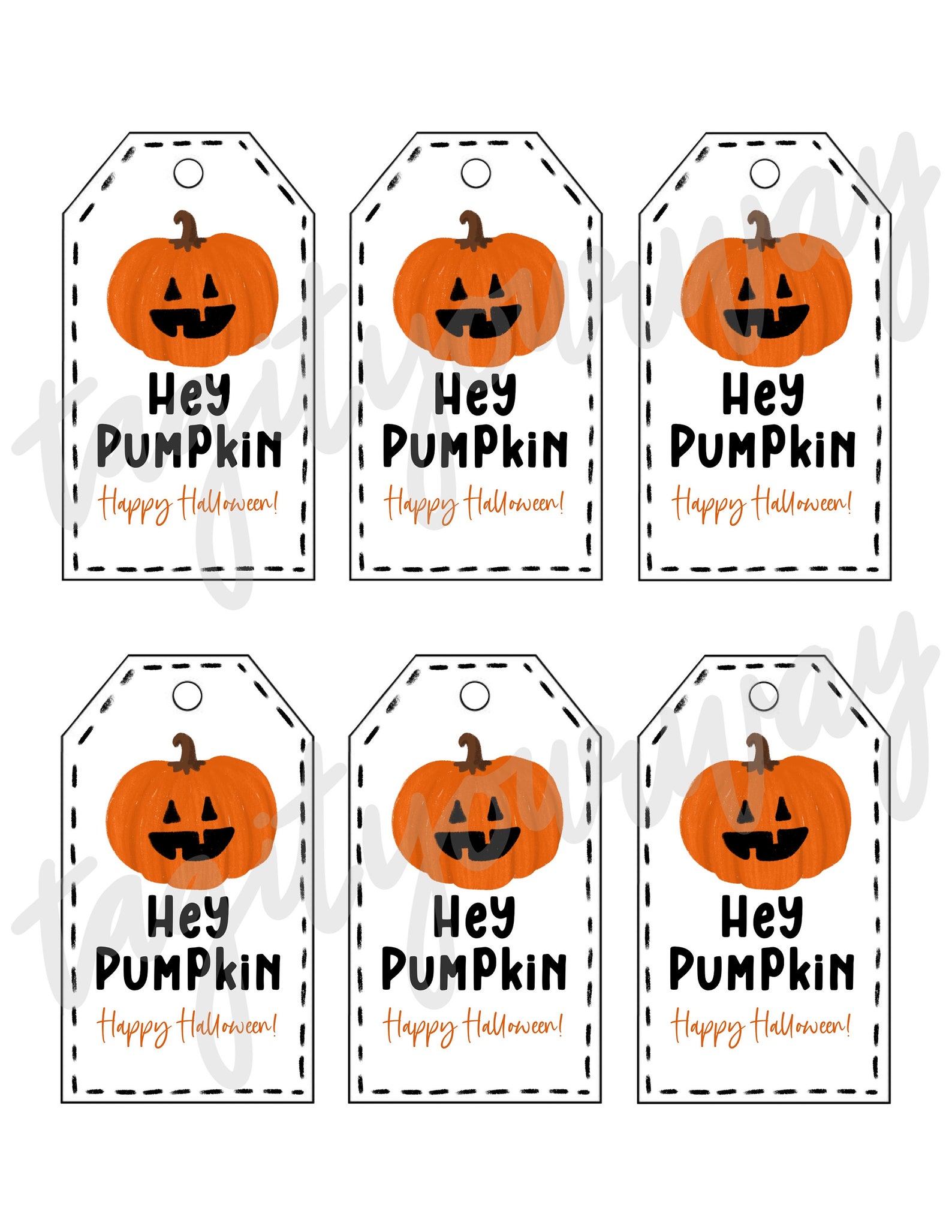 Printable Halloween Gift Tags | Hey Pumpkin - Etsy