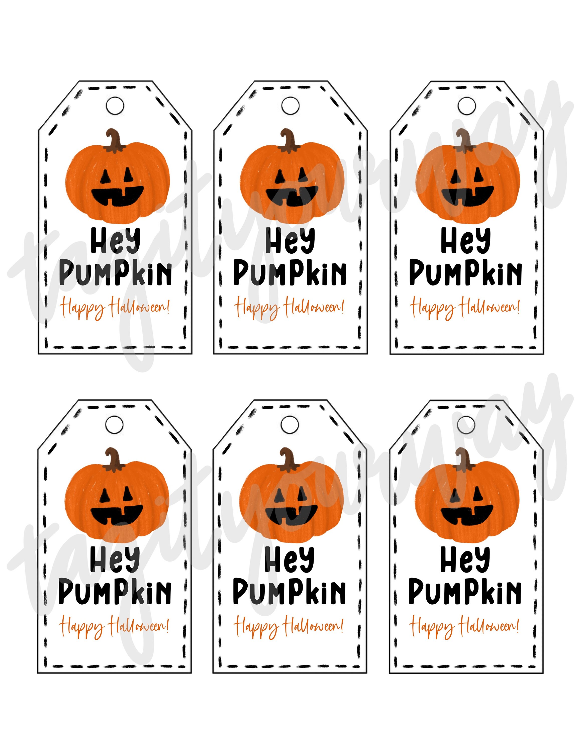 Printable Halloween Gift Tags | Hey Pumpkin - Etsy
