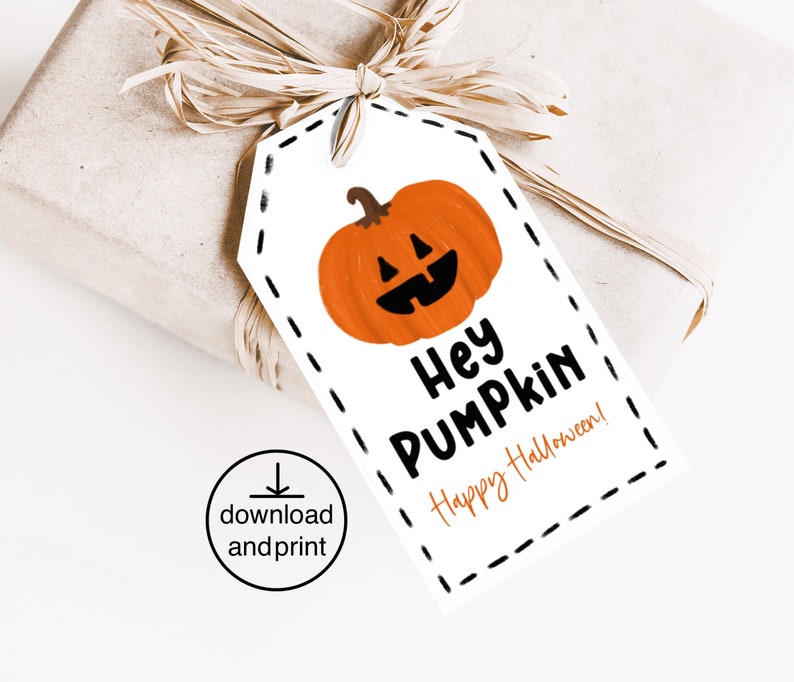 Printable Halloween Gift Tags | Hey Pumpkin - Etsy