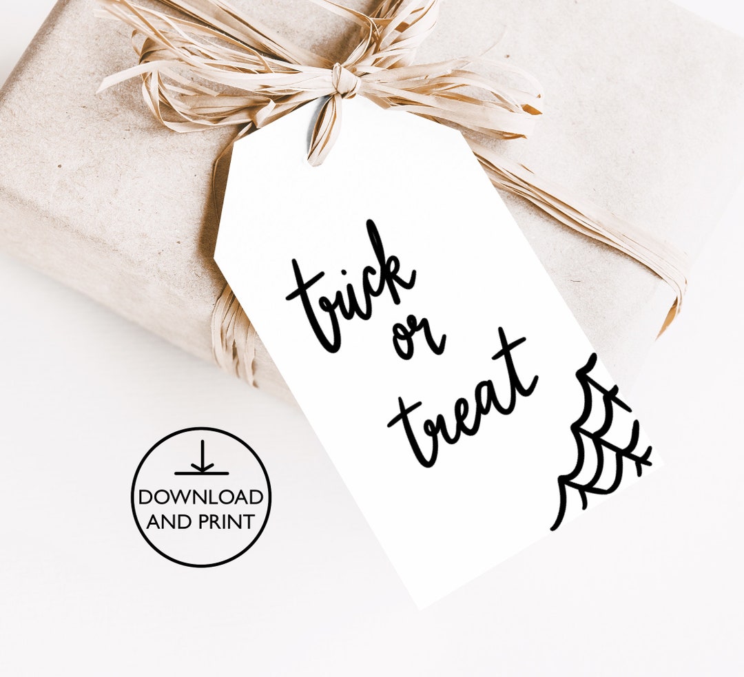Printable Halloween Gift Tags | Trick or Treat - Etsy