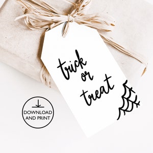 Printable Halloween Gift Tags | Trick or Treat - Etsy