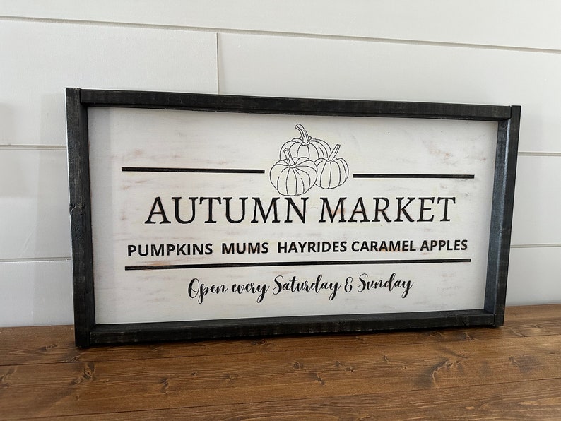 Autumn Market Fall Sign, Fall Market Sign, Rustic Fall Wood Sign ...