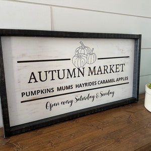 Autumn Market Fall Sign, Fall Market Sign, Rustic Fall Wood Sign ...