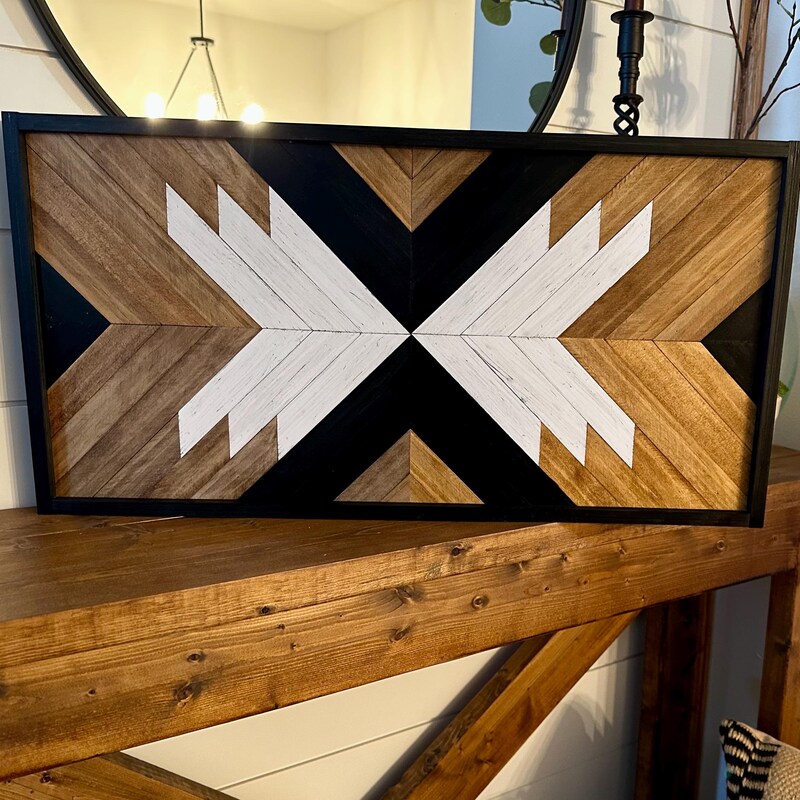 Wood Wall Art Geometric - Etsy