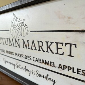 Autumn Market Fall Sign, Fall Market Sign, Rustic Fall Wood Sign ...