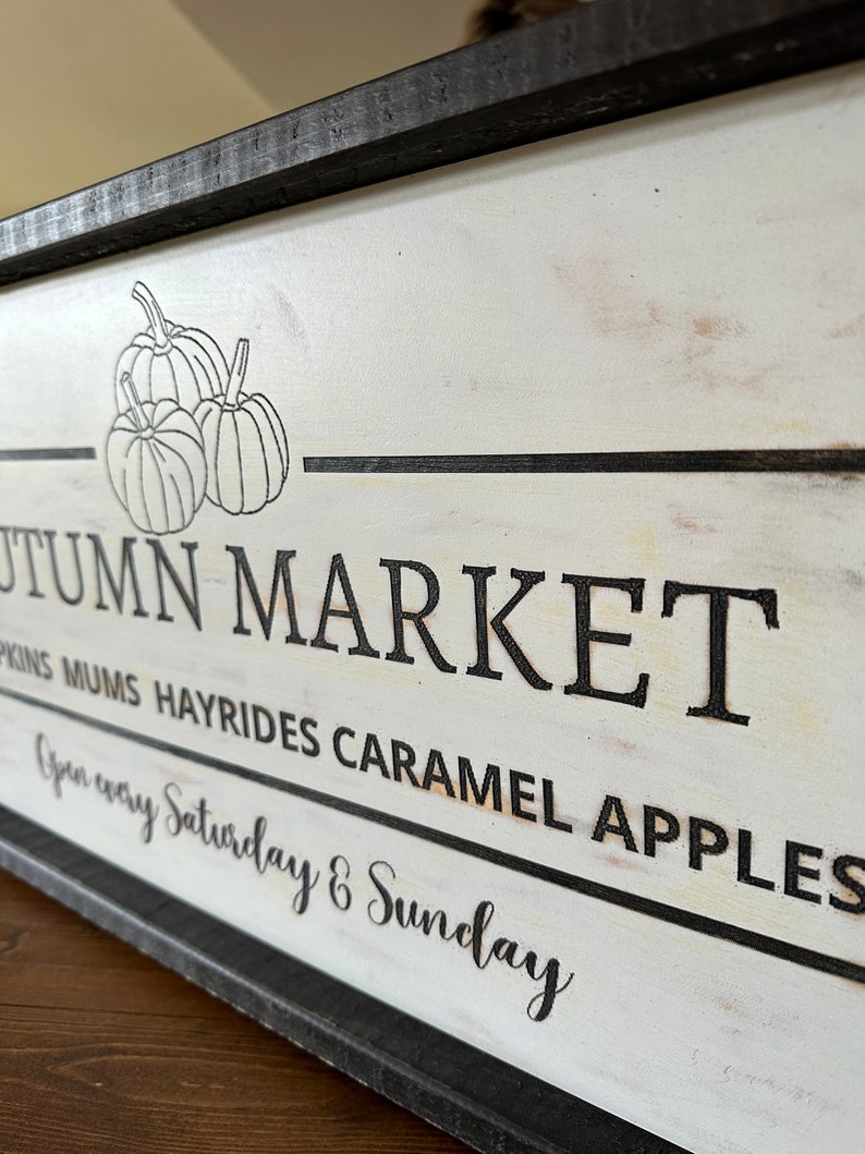 Autumn Market Fall Sign, Fall Market Sign, Rustic Fall Wood Sign ...