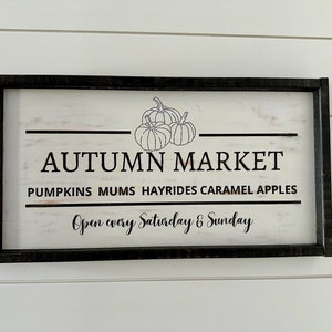 Autumn Market Fall Sign, Fall Market Sign, Rustic Fall Wood Sign ...