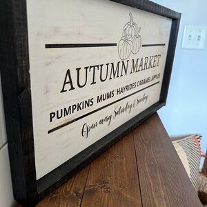 Autumn Market Fall Sign, Fall Market Sign, Rustic Fall Wood Sign ...