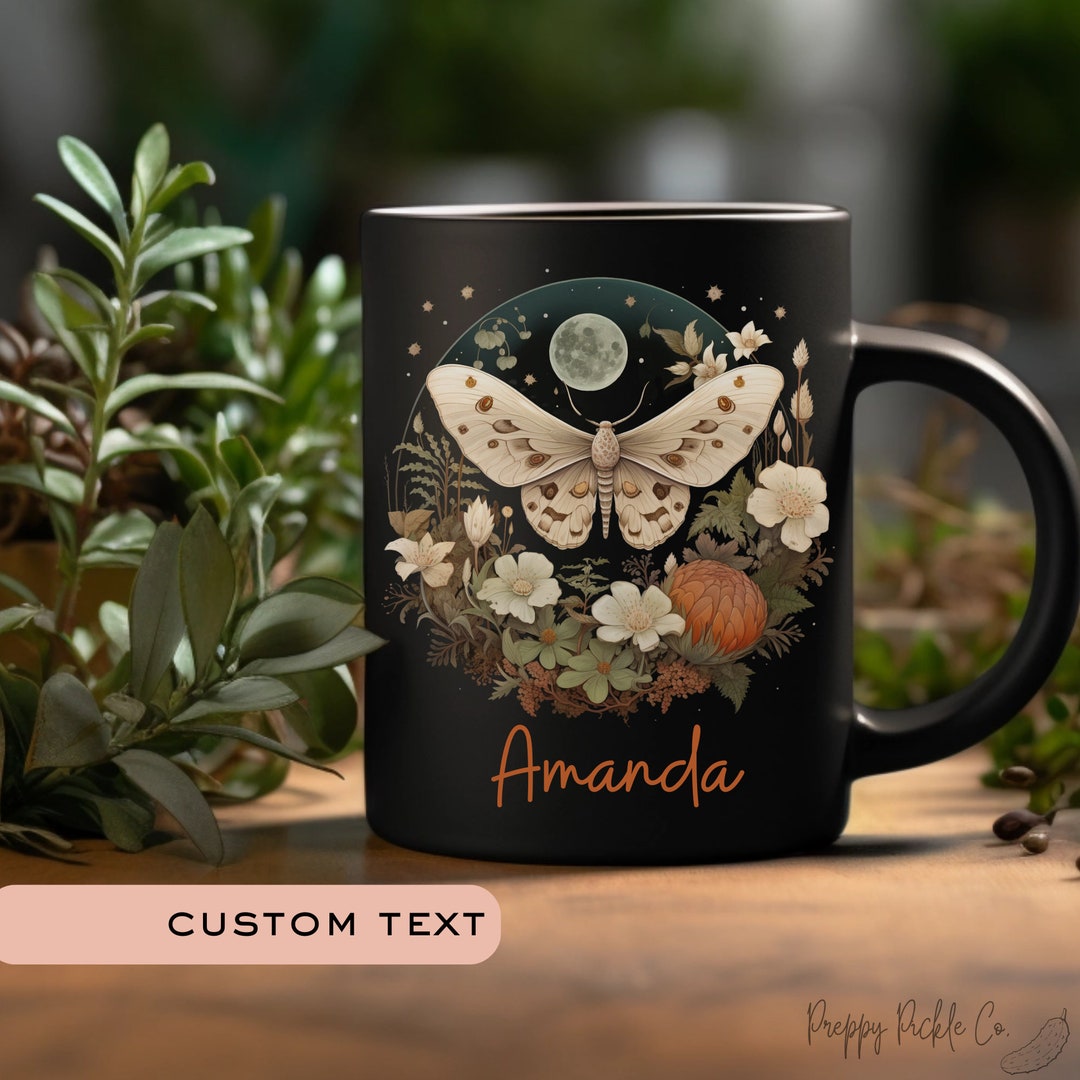 Custom Luna Moth Mug, Magic Moon Gift,personalized Fairycore Mug ...
