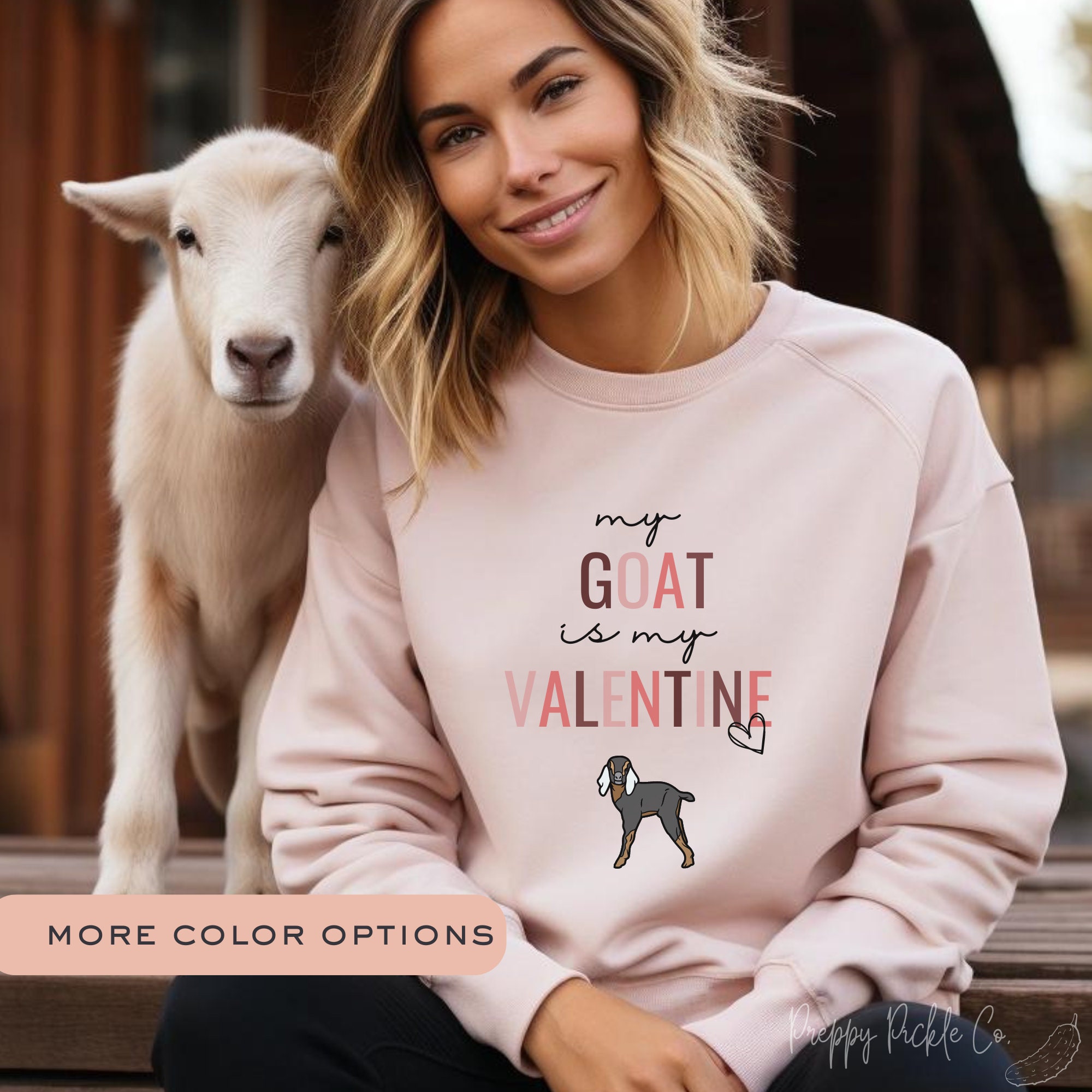 Nubian Goat Lover Farm Valentine Sweatshirt, Cute Goat Mom Shirt, Funny ...