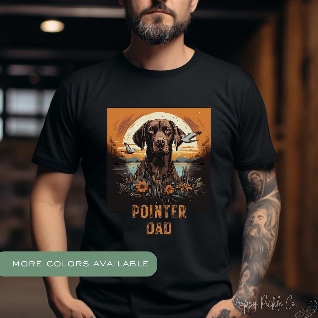 Rustic Pointer Dad Shirt, Mens Country GSP Tshirt, German Shorthaired ...