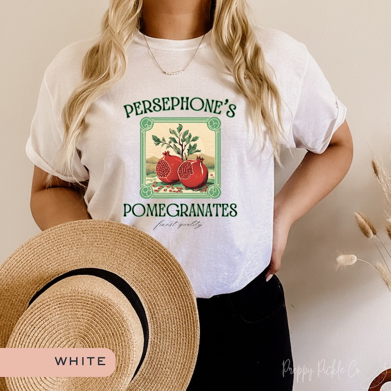 Greek Mythology Shirt, Persephone Pomegranate Tshirt, Light Academia ...