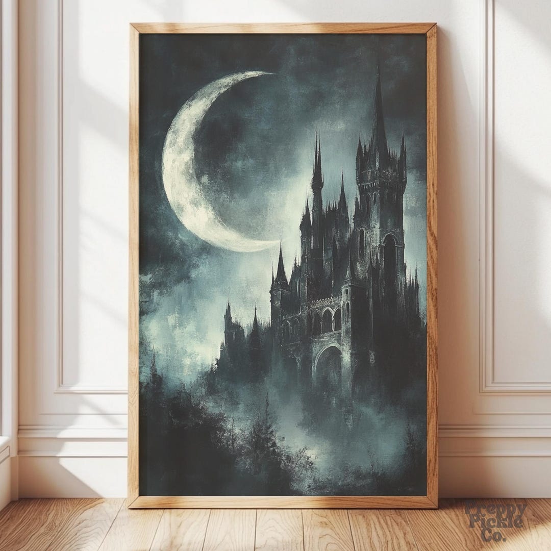 Vampire Castle Wall Print, Victorian Home Decor, Moody Gothic Posters ...