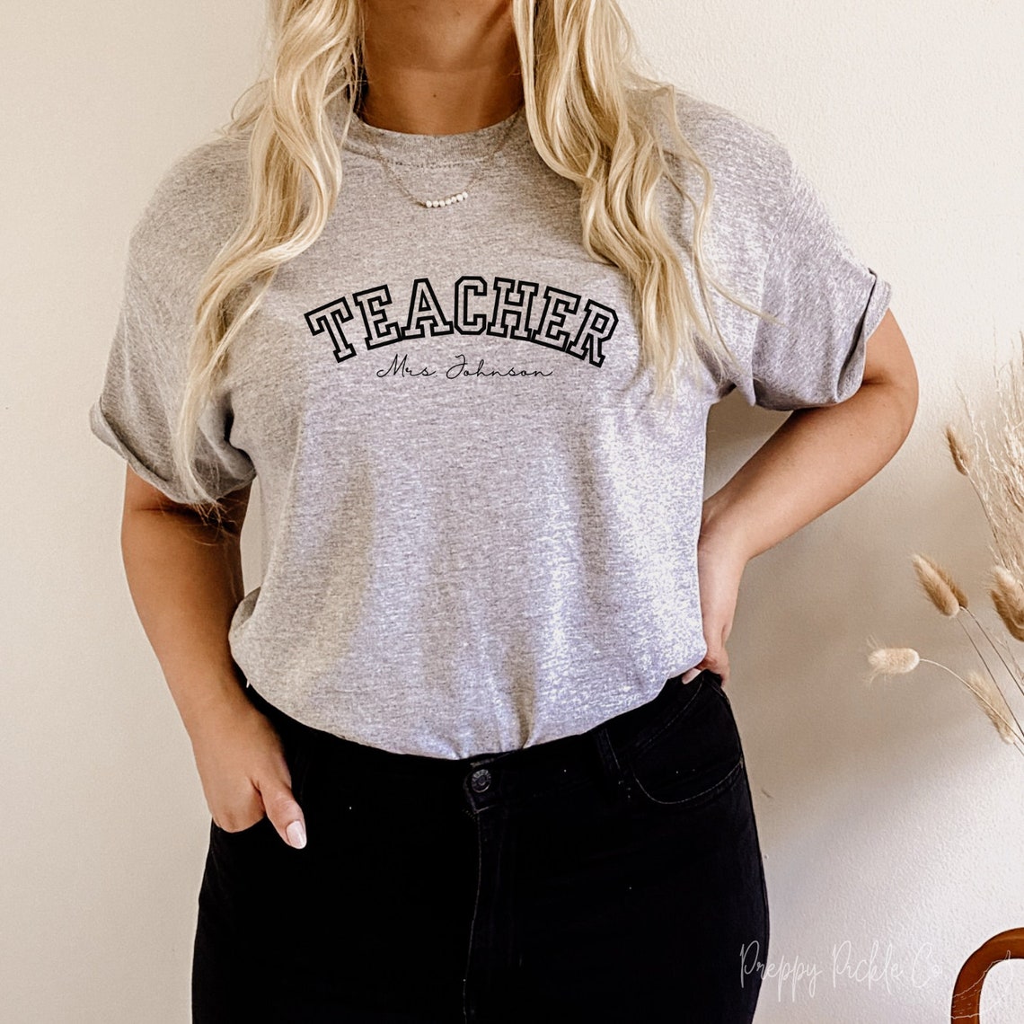 Custom Teacher Last Name Sweatshirt Teacher Mrs Sweatshirt Custom